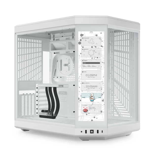 Y70 touch infinite - Our New PC Case with LCD Screen - Pitch Black | HYTE